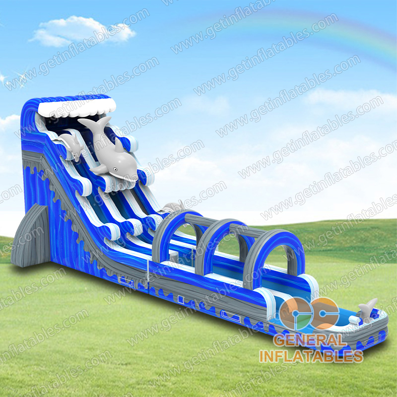 24FT Dolphin Dual Water Slide | Inflatable Water Slides | Products ...